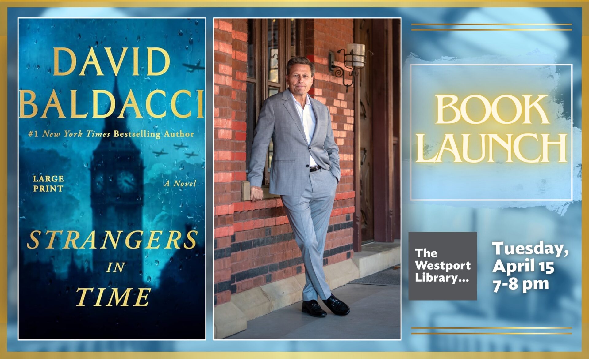 Best-Selling Author David Baldacci Launches His Newest Book, 'Strangers in Time,' in Westport ...